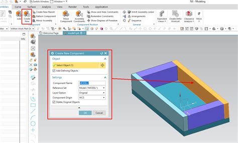 Creating New Part Component From The Body In Nx Cad Tips