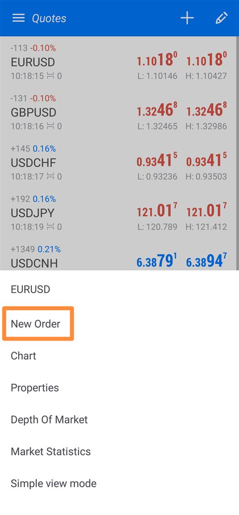 How Do I Place An Order On Mt5 For Android