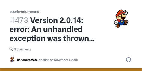Version 2014 Error An Unhandled Exception Was Thrown By The Error