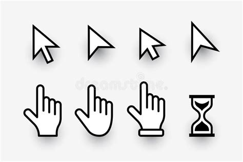 平板式电脑手指指针及沙漏标志设计 向量例证 插画 包括有 游标 滴漏 数字式 设置 设计 鼠标 325144465