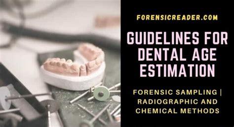 Age Estimation From Teeth All Forensic Odontology Tables Included