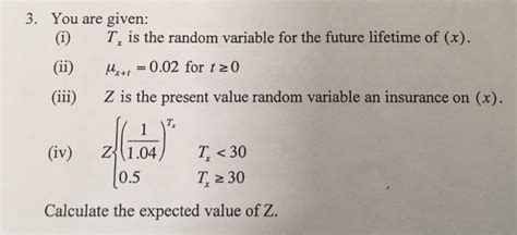 Solved 3 You Are Given I T Is The Random Variable For
