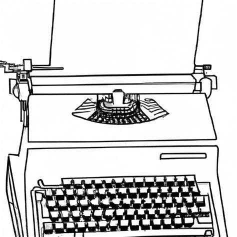 10 Desenhos De Máquina De Escrever Para Imprimir E Colorir