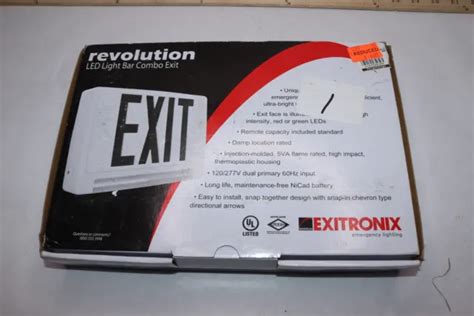 Exitronix Double Face Light Bar Emergency Exitcombo Die Cast Aluminum Green £5090 Picclick Uk