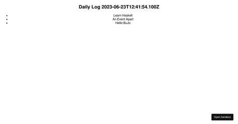 React Js Bullet Journal Codesandbox