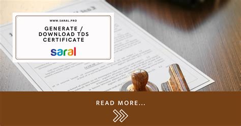 How To Generatedownload A Tds Certificate