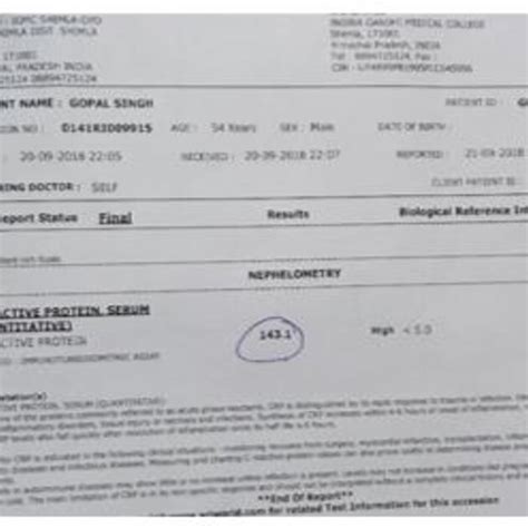 3 Shows Lab Reports Mri Scan Of The Patient Reported An Altered Si