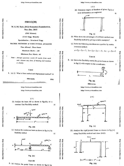 Matrix Methods Of Structural Analysis Nov Dec 2015 Pdf