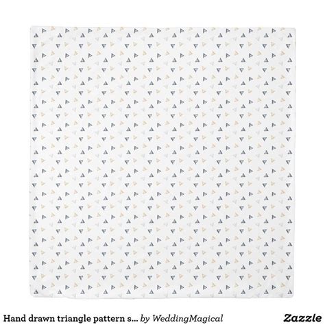 Hand Drawn Triangle Pattern Shapes Design Duvet Cover