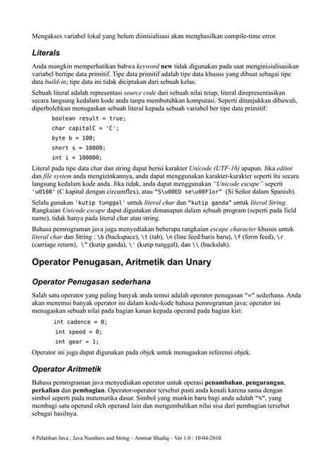 Java Numbers Pdf