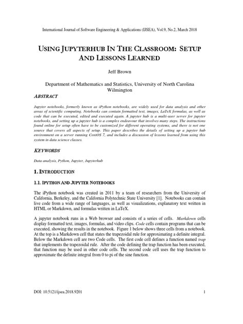 using jupyterhub in the classroom setup and lessons learned pdf