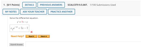 Solve The Differential Equation Y′7x−y