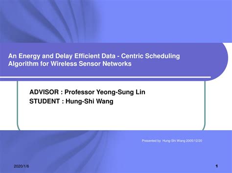ppt an energy and delay efficient data centric scheduling algorithm