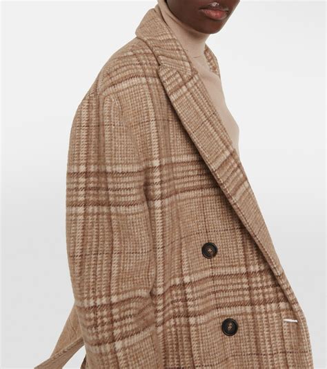 Brunello Cucinelli Double Breasted Wool Blend Coat Brunello Cucinelli