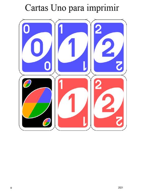 Cartas Del Juego Uno Para Imprimir Pdf