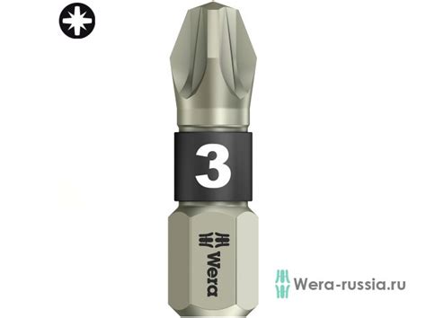 Биты WERA нержавеющая сталь 3855/1 TS SB PZ 3 073615 WE-073615 - Биты в ...