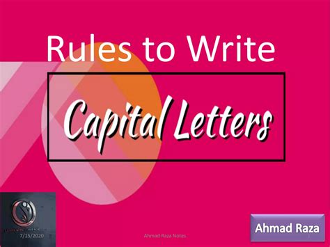 Use Of Capital Letters Rules To Write Capital Letters In English Easy Way To Learn English