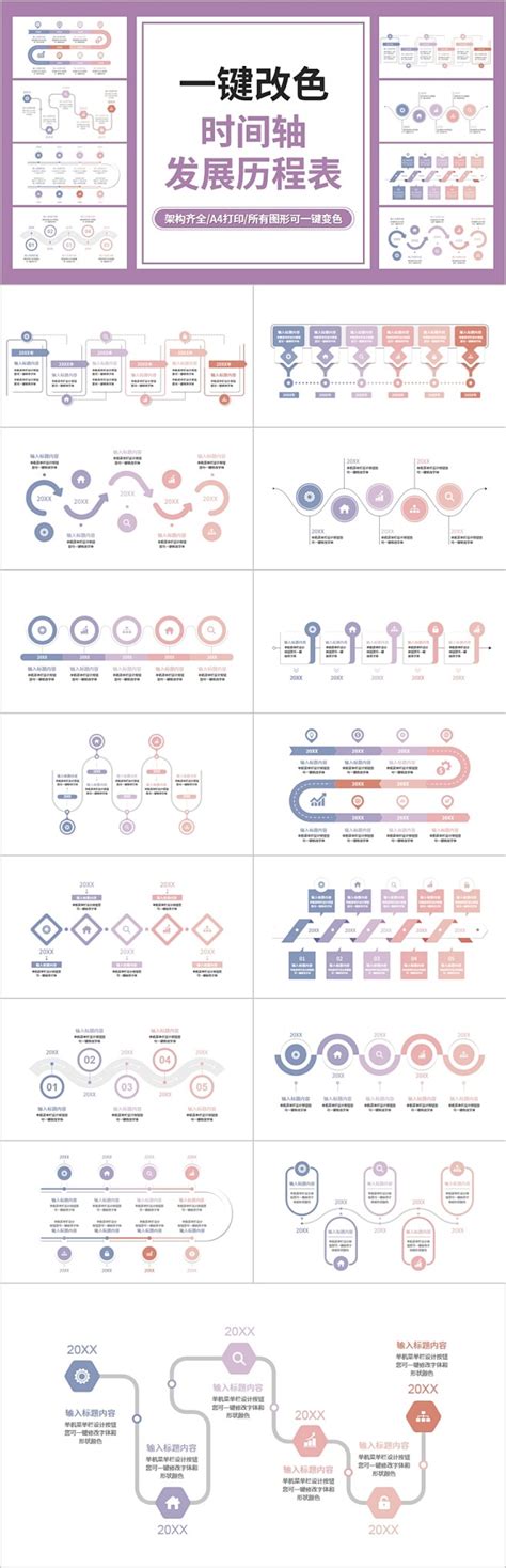 时间轴企业发展关系流程图表
