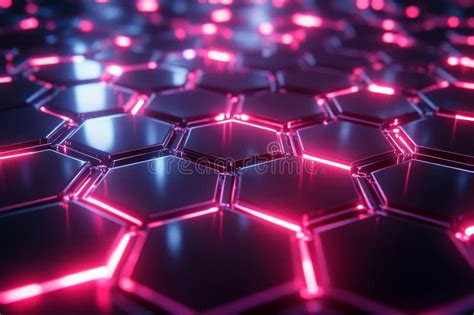 A High Tech 3d Abstract Background Displaying A Glowing Matrix Of