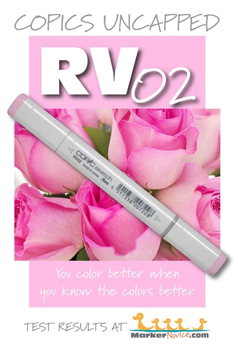 Rv02 Sugared Almond Pink Copics Uncapped Marker Swatch Ink Testing