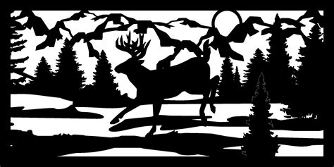 24 X 48 Low Land Deer Plasma Art Dxf File Free Download