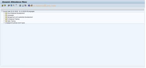 PSV SAP Tcode Dynamic Attendance Menu