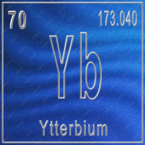 Premium Photo Ytterbium Chemical Element Sign With Atomic Number And Atomic Weight Periodic