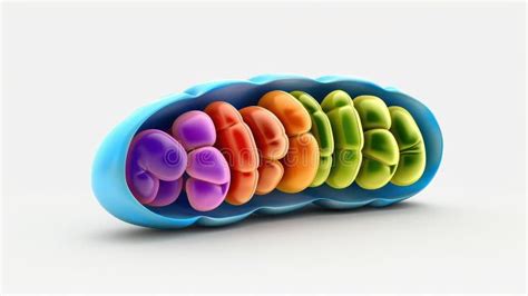 A Detailed 3d Crosssectional View Of Mitochondria Showcasing Intricate