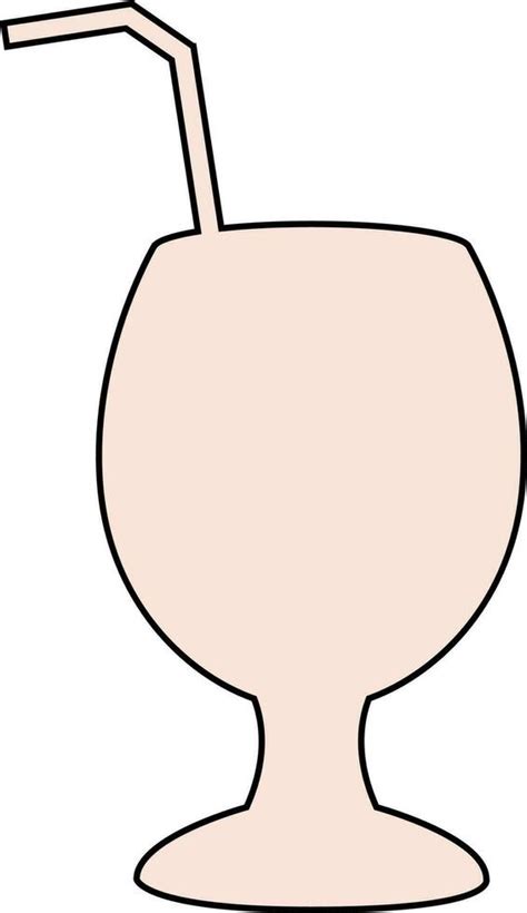 Cocktail Glass With Straw Pattern 24397398 Vector Art At Vecteezy