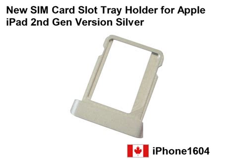 Ipad 2 Sim Card Slot Tray Holder Silver Canadian Cell Parts Inc