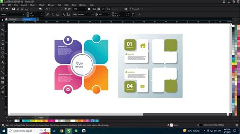 Creative Infographic Template Design Using Coreldraw Ahsan Sabri Youtube