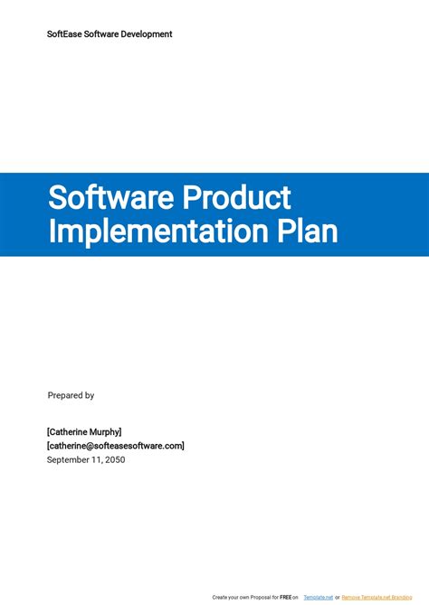Free Free Basic Project Implementation Plan Template Google Docs Word Apple Pages PDF