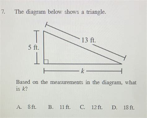 Solved 7 The Diagram Below Shows A Triangle Based On The