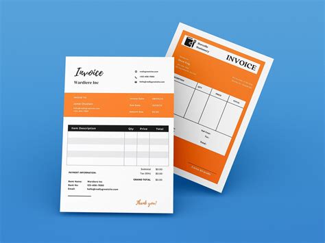 Custom Invoice Template Order Form Invoice Digital Invoice Receipt Letterhead Canva Template