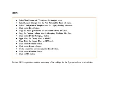 Nonparametric Tests Assignment Docx Education