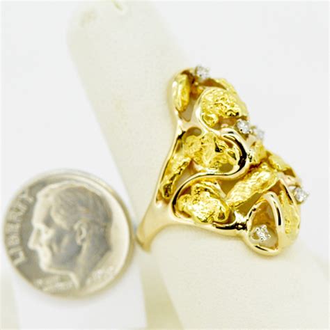 Womens Gold Nugget Rings At Kristie Rhodes Blog