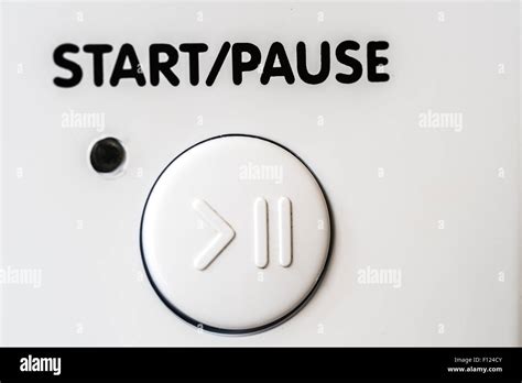A Closeup Picture Of A Start Pause Button Stock Photo Alamy