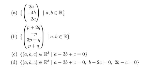 Solved For Each Subspace Below Find A Basis For The Subspace Chegg
