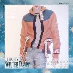 Knit Sweater Layered Up Hoodie Flap Strap Jacket The Sims 4 Create A