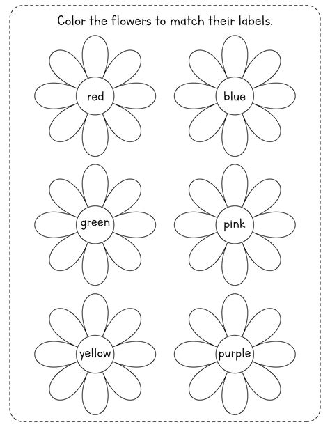 Flowers Coloring Worksheet