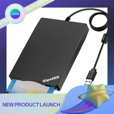 Greatbuy Floppy Disk Reader Inch External USB Type A C Floppy Disk Drive Floppy Disc Reader