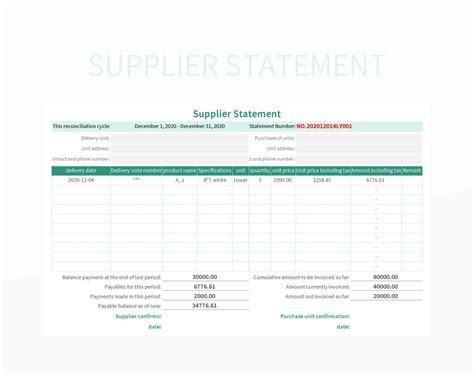 Financial Statements For Outstanding Payments To Suppliers Excel