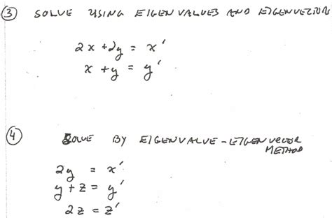 solved differential equations 3 solve using eigen values