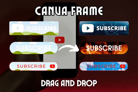 Subscribe Button Canva Frame Graphic By Wonderxwander · Creative Fabrica