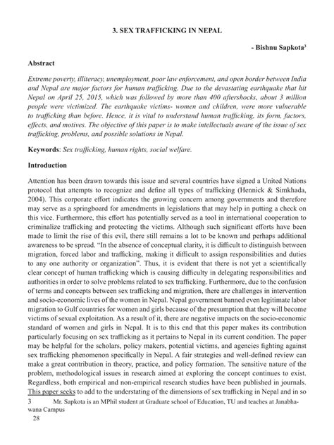 Pdf Sex Trafficking In Nepal