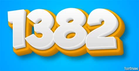 1382 Text Effect And Logo Design Number