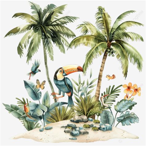 열대섬 느낌 야자수 대양 섬 Png 일러스트 및 이미지 에 대한 무료 다운로드 Pngtree