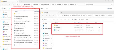 C Hosting Processes With Separately Created Net And React Projects Stack Overflow