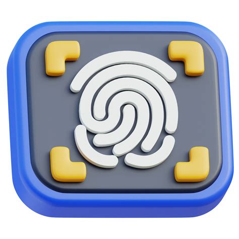 Ai Fingerprint Icon 3d Design 45954868 Png