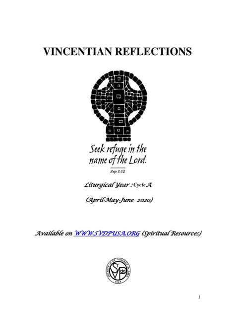 Vincentian Reflections Second Quarter 2020 Pdf God The Father Jesus